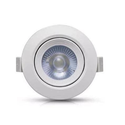 Kit 5 Spot Led Econômico 5w Bivolt Embutir Redondo Quadrado