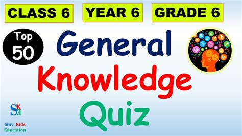 Top 50 Important Class 6 GK Quiz General Knowledge Quiz Class 6 Class 6