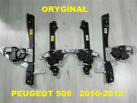PEUGEOT 508 PODNOŚNIK SZYBY PRZÓD TYŁ LEWY PRAWY ORYGINAŁ 2010 2018
