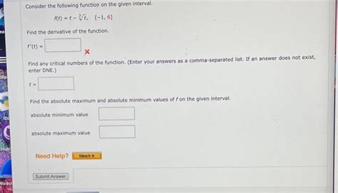 solved consider the following function on the given