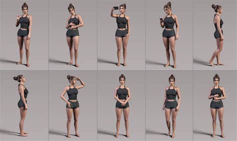 Z Universal Standing Pose Collection For Genesis 9 And 8 Female Daz 3D