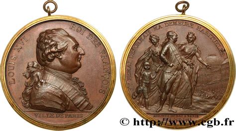 LOUIS XVI Médaille de larrivée du roi à Paris fme 601337 Médailles