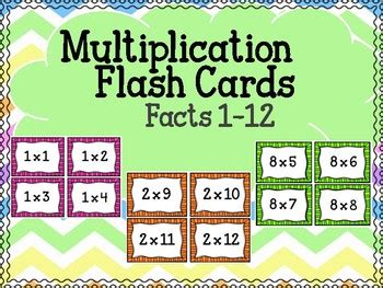 Multiplication Fact Flash Cards By Teach Create Collaborate TPT