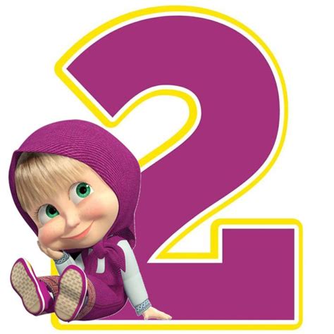 The Cartoon Character Is Sitting In Front Of A Number Two Sign With Her
