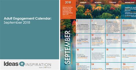 adult programming and activity calendar september 2018