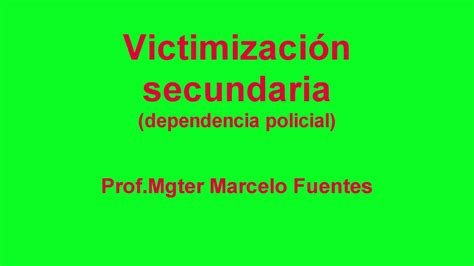 Presentación Marcelo Fuentes Módulo Victimología YouTube