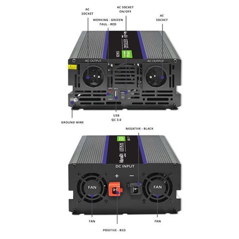 Qoltec Przetwornica napięcia Monolith 6000 MS Wave 12V na 230V 3000