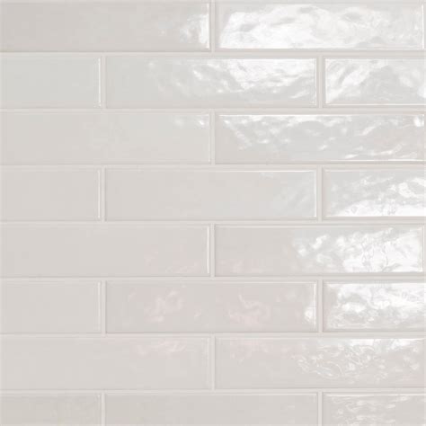 3x6 Snow White Glossy Finish Ceramic Subway Tile Shower Walls
