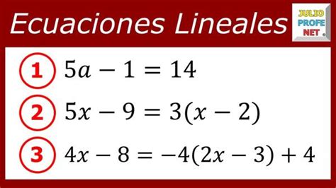 Tipos De Ecuaciones Lineales Resumen F Cil Con V Deos Y Ejemplos 43648