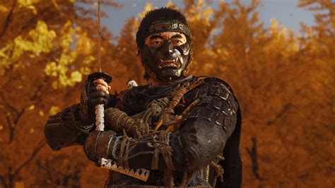 Jin Sakai Samurai Ghost Of Tsushima Katana 4K HD Wallpaper Rare
