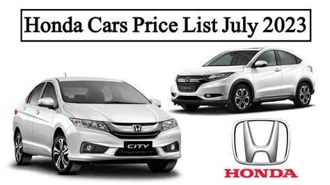 New Honda Cars Prices List In Pakistan July 2023