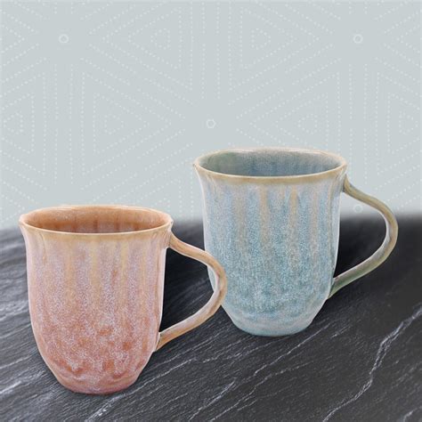 REACTIVE GLAZE MUGS SET 2 Lesser Pavey