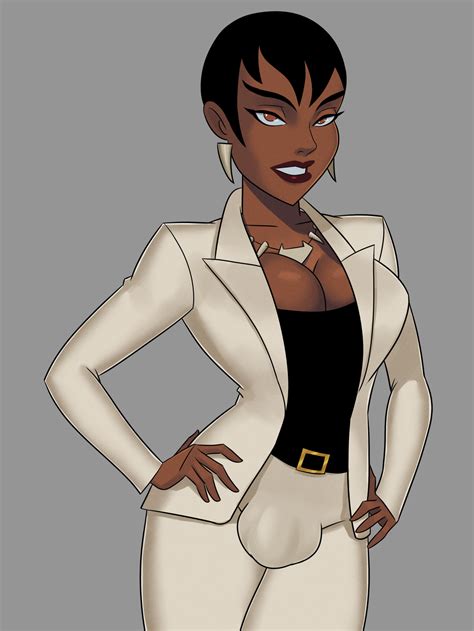 Rule 34 1futa Ball Black Hair Bulge Cleavage Dark Skinned Futanari Dark Skin Dc Dc Comics Dcau