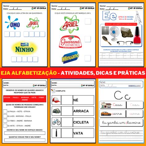 MATERIAL KIT EJA ALFABETIZAÇÃO Afiliados Só Escola
