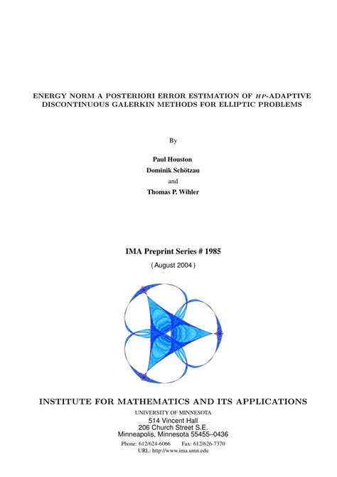 pdf energy norm a posteriori error estimation for hp adaptive discontinuous galerkin methods