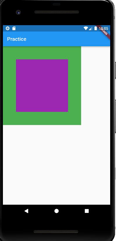 flutter container inside a container and text widget stack overflow