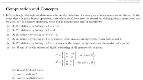 solved computation and concepts 1 in exercises a through