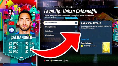 How To Complete Level Up Hakan Calhanoglu Objectives Fifa 23 Ultimate