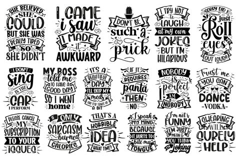 Funny Quotes SVG Bundle By DESIGNS DARK TheHungryJPEG