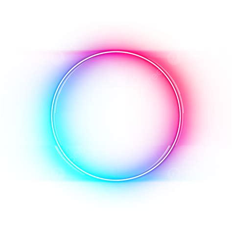Pink Purple Blue Neon Circle Frame Neon Neon Border Border PNG