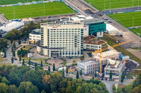 Luftaufnahme Gelsenkirchen Neubau Baustelle für ein