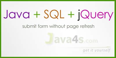 Submit Form Without Refreshing Page In Java Jsp With JQuery