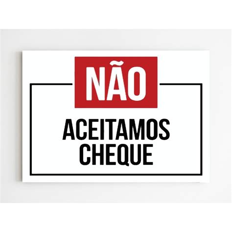 Kit 10 Placas de aviso não aceitamos cheque sinalização mdf Submarino