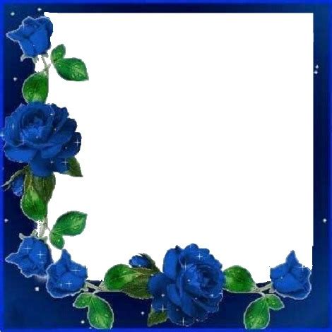 Marco Y Rosas Azules Design Template Pixiz