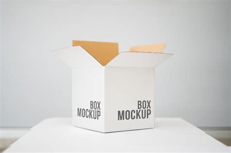 Open Square Packaging Box Mockup Free Package Mockups
