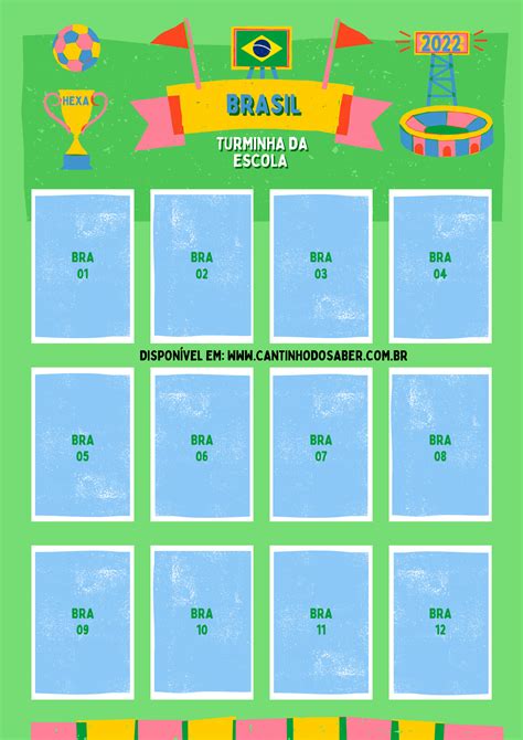 album da copa do mundo da turma 2022 Atividades para a Educação