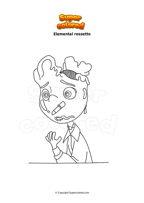 Disegno Da Colorare Elemental Wade E Ember Supercolored