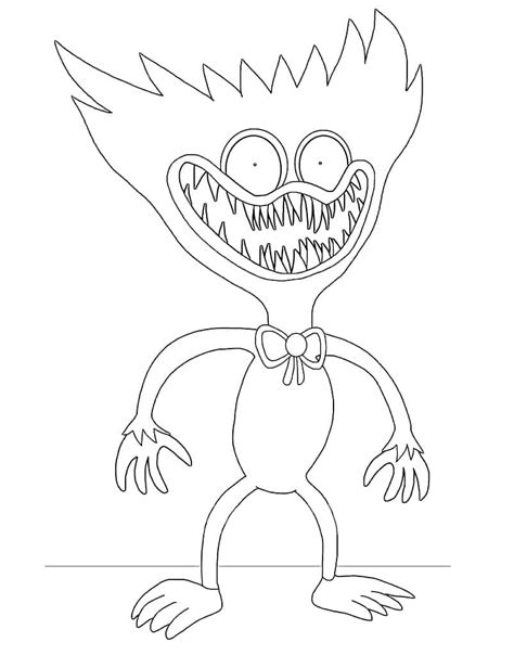 Coloriage Huggy Wuggy 4 Dessin gratuit à imprimer