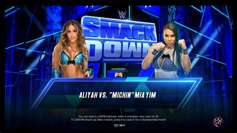 WWE 2K23 Aliyah Vs Michin Mia Yim YouTube
