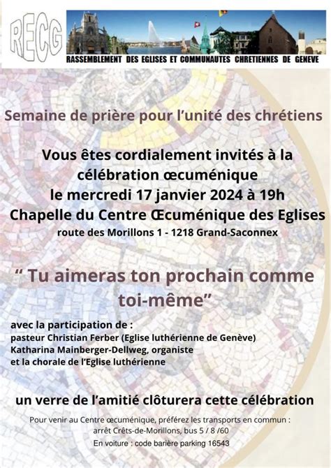 C L Bration Cum Nique Lors De La Semaine De Pri Re Pour Lunit Des