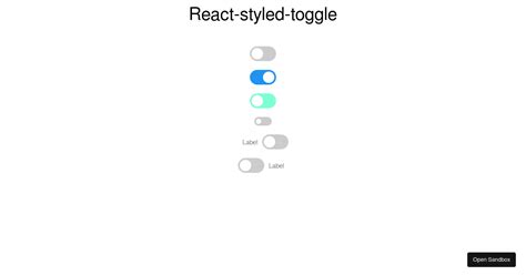 React Styled Toggle Codesandbox