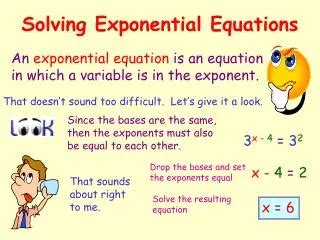 PPT Solving Exponential Equations And Inequalities PowerPoint