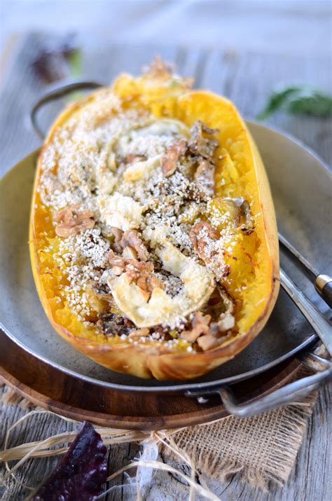 Courge Spaghetti Au Four Gratin E Au Ch Vre Recette Tangerine Zest