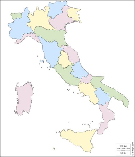Cartina Muta Centro Italia