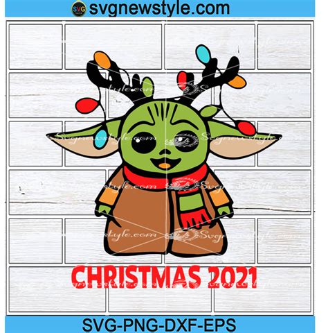 Baby Yoda Svg Star Wars Svg Christmas Svg Png Dxf Eps Cricut File