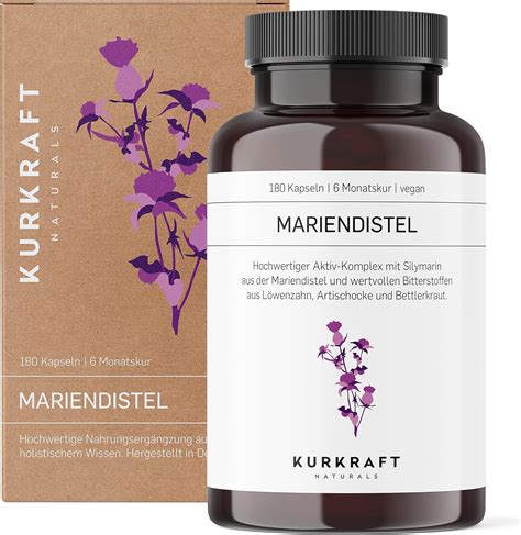 KURKRAFT Mariendistel Kapsel 180 Stk Komplex Mit Sylimarin