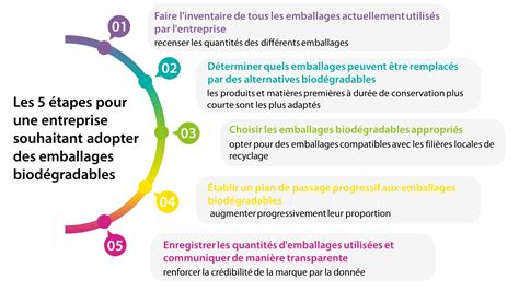 Emballages biodégradables matériaux et types 5 étapes pour les