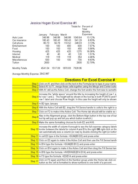excelexercise1 jessicahogan pdf microsoft excel computing