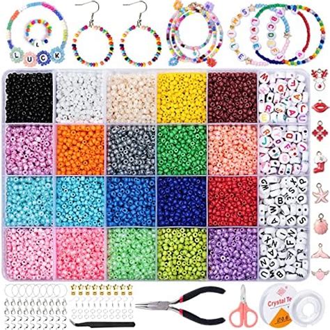 Sanlebi Enfants Bricolage Perles Set 2000 Pièces Bracelet Perle pour