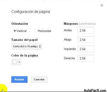 Configurar P Gina E Imprimir Google Docs