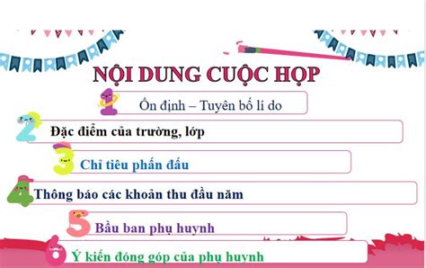 Mẫu PowerPoint họp phụ huynh đầu năm học kỳ 1 cuối năm Biểu mẫu