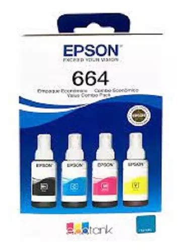 Pack 4 Tintas Epson Original T664 Cuotas sin interés