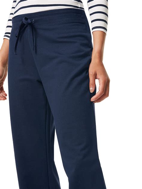 Marks And Spencer M Navy Cotton Rich Straight Leg Joggers Size