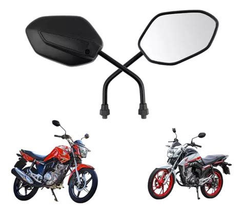 Mini Retrovisor Moto Honda Cg Titan Fan Start Mercadolivre