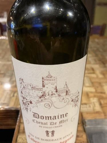 Pollo Creek Domaine Cheval De Mer Cabernet Sauvignon Vivino