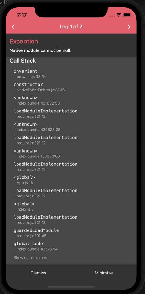 Invariant Violation Native Module Cannot Be Null Issue 43 React